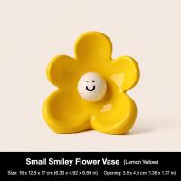 China Colorful Smiley Flower Vase Set for Desktop Decor for sale