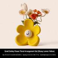 China Colorful Smiley Flower Vase Set for Desktop Decor for sale