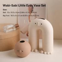 China Sculptural Ceramic Face Vase for Minimalist Interiors for sale