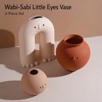 China Sculptural Ceramic Face Vase for Minimalist Interiors for sale