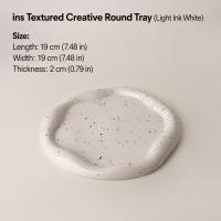 China Creative Decorative Tray in Silver and Speckled White for sale