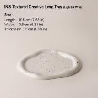 China Creative Decorative Tray in Silver and Speckled White for sale