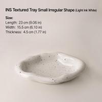 China Creative Decorative Tray in Silver and Speckled White for sale