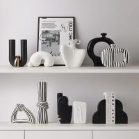 China Sculptural Ceramic Decor Collection in Black and White for sale