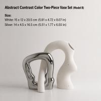 China Abstract Interlocking Vase Set for Modern Home Decor for sale