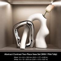 China Abstract Interlocking Vase Set for Modern Home Decor for sale