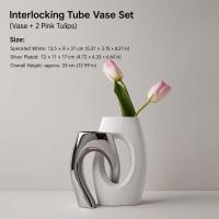 China Abstract Interlocking Vase Set for Modern Home Decor for sale