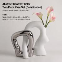 China Abstract Interlocking Vase Set for Modern Home Decor for sale
