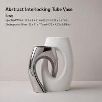 China Abstract Interlocking Vase Set for Modern Home Decor for sale