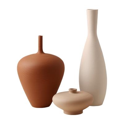 China Classic Ribbed Vase for Modern Home Decor for sale