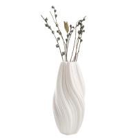 China Ripple Texture Ceramic Vase for Modern Home Decor for sale