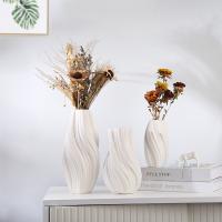 China Ripple Texture Ceramic Vase for Modern Home Decor for sale