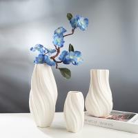 China Ripple Texture Ceramic Vase for Modern Home Decor for sale