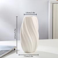 China Ripple Texture Ceramic Vase for Modern Home Decor for sale