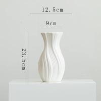 China Ripple Texture Ceramic Vase for Modern Home Decor for sale