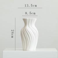 China Ripple Texture Ceramic Vase for Modern Home Decor for sale