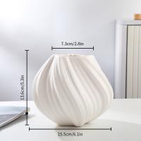 China Ripple Texture Ceramic Vase for Modern Home Decor for sale