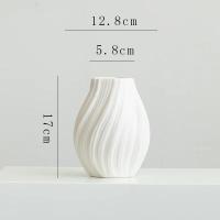China Ripple Texture Ceramic Vase for Modern Home Decor for sale