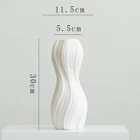 China Ripple Texture Ceramic Vase for Modern Home Decor for sale