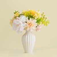 China Ruffled Rim Ceramic Vase for Modern Home Decor for sale