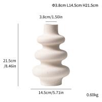 China Matte Ceramic Vase with Layered Curve Design for sale