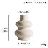 China Matte Ceramic Vase with Layered Curve Design for sale