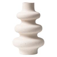 China Matte Ceramic Vase with Layered Curve Design for sale