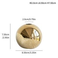 China Gold Mirror Sphere Vase for Modern Home Decor for sale