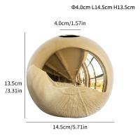 China Gold Mirror Sphere Vase for Modern Home Decor for sale