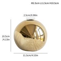China Gold Mirror Sphere Vase for Modern Home Decor for sale