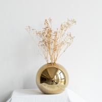 China Gold Mirror Sphere Vase for Modern Home Decor for sale
