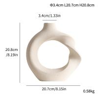 China Hollow Geometric Ceramic Vase for Modern Home Decor for sale