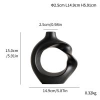 China Hollow Geometric Ceramic Vase for Modern Home Decor for sale