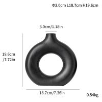China Sculptural Round Cut Out Vase for Shelf Styling for sale