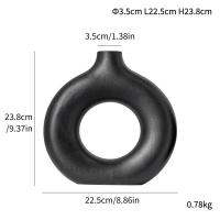 China Sculptural Round Cut Out Vase for Shelf Styling for sale
