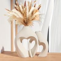 China Romantic Couple Vase in Matte Black Finish for sale