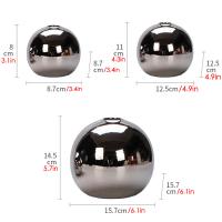 China Statement Sphere Vase in Polished Silver Finish for sale