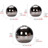 China Statement Sphere Vase in Polished Silver Finish for sale