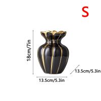 China Sculptural White Vase with Gold Line Design for sale