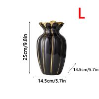 China Sculptural White Vase with Gold Line Design for sale