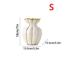China Sculptural White Vase with Gold Line Design for sale