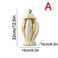 China Luxury White and Gold Ceramic Vase for sale