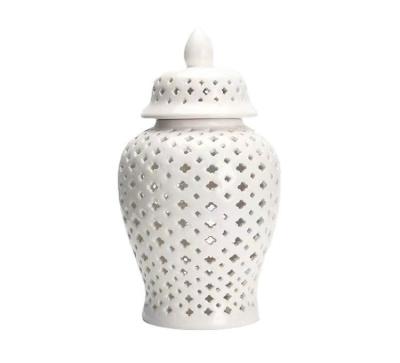 China Elegant Openwork Ceramic Jar Collection for sale