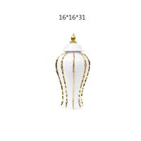 China Decorative White Gold Ginger Jar for Home Decor for sale