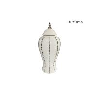 China Decorative White Gold Ginger Jar for Home Decor for sale