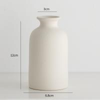 China Minimalist Cream White Ceramic Vase Collection for sale