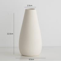 China Minimalist Cream White Ceramic Vase Collection for sale