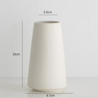 China Minimalist Cream White Ceramic Vase Collection for sale