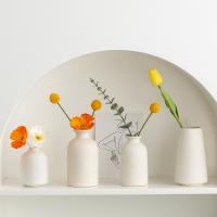 China Minimalist Cream White Ceramic Vase Collection for sale