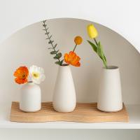 China Minimalist Cream White Ceramic Vase Collection for sale